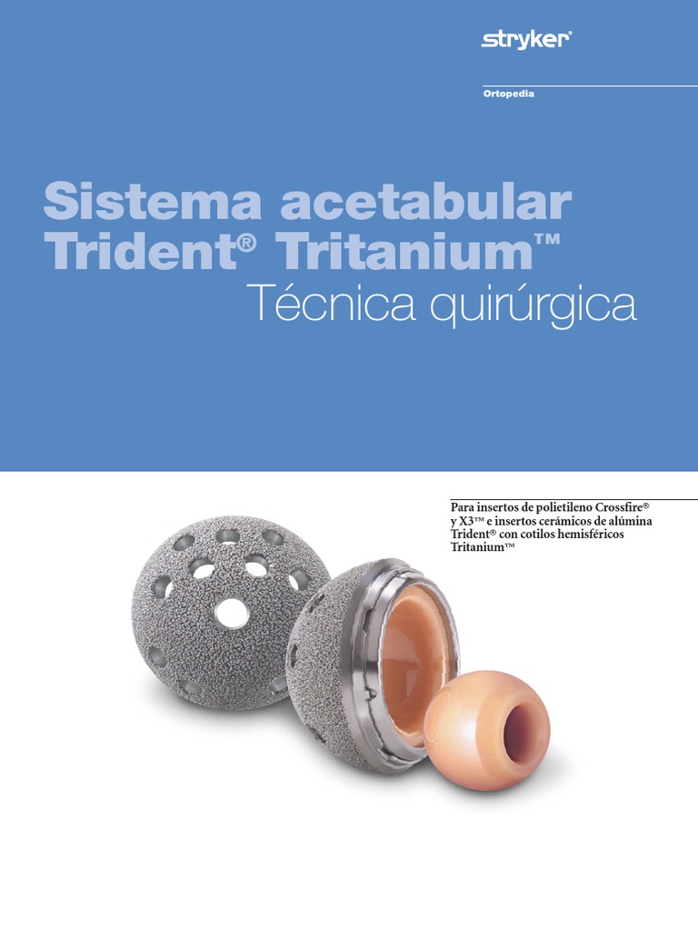 Sistema Acetabular Trident+tritanium | PDF | Tornillo | Herramientas