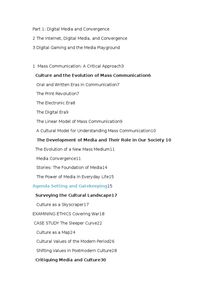 Mass Communication: A Critical Approach | PDF | Mass Media | Social Media