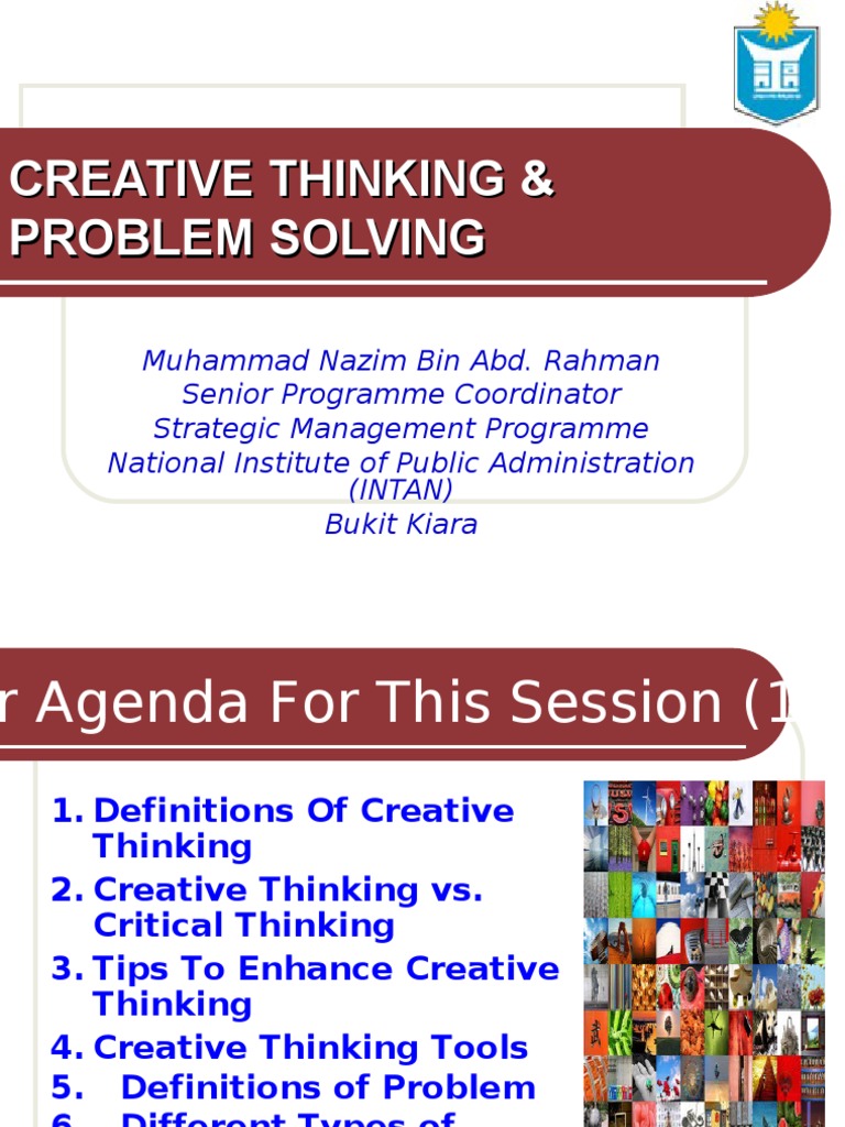 Creative Thinking & Problem Solving (March 09) | PDF | Decision Making ...
