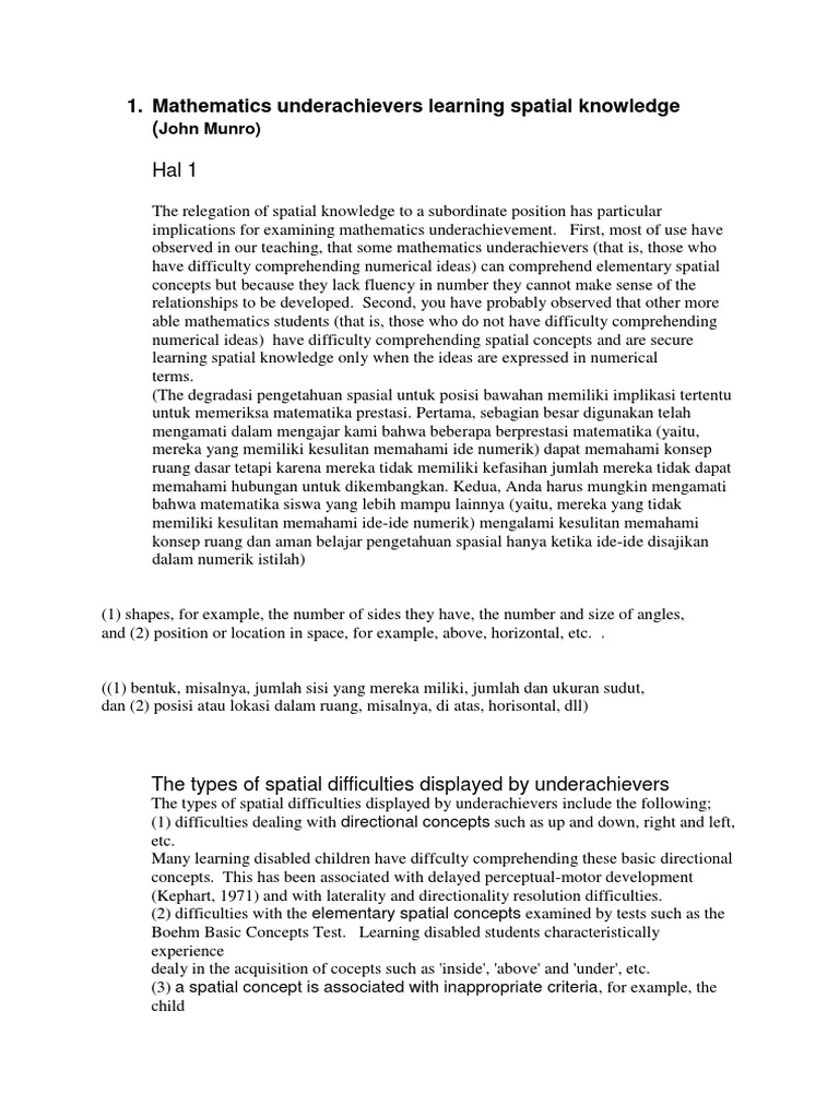 Spasial Hasil Kecerdasan Spasial Translate | PDF