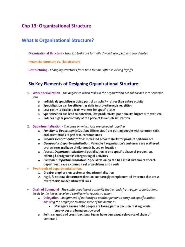 Understanding Organizational Structure | PDF | Organizational Structure ...