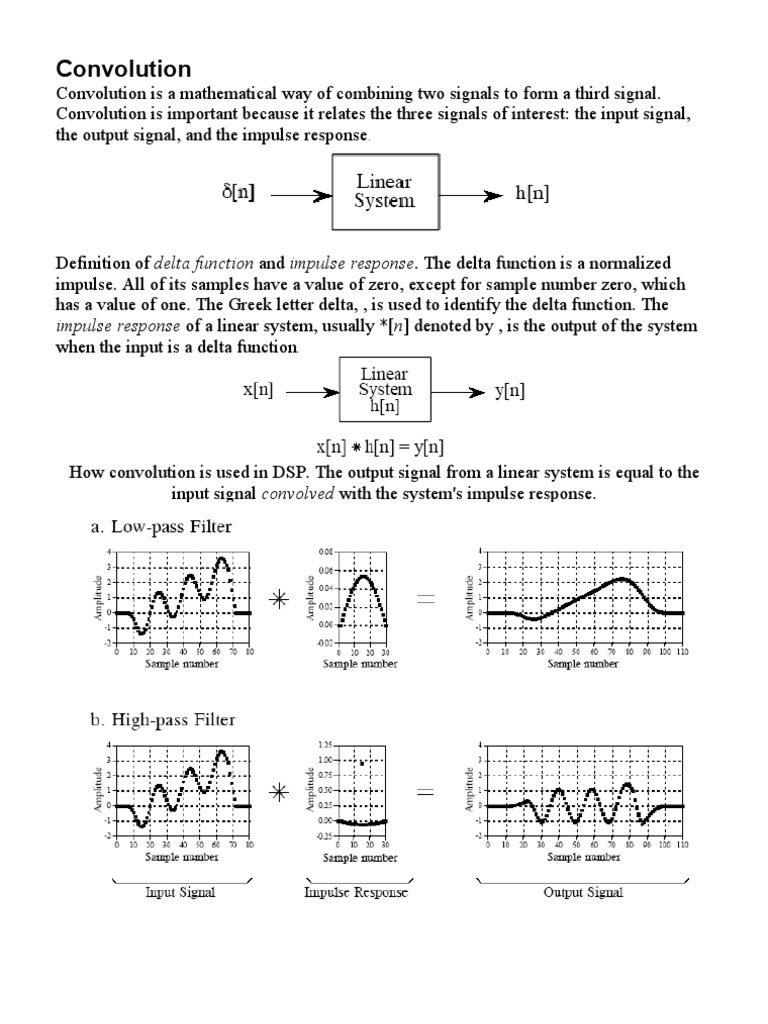 Convolution: Impulse Response of A Linear System, Usually | PDF