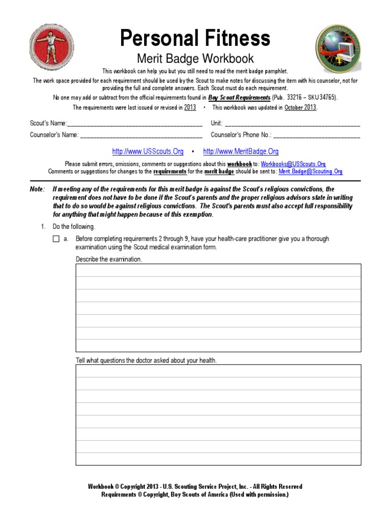 Personal Fitness | Boy Scouts Of America | Physical Fitness
