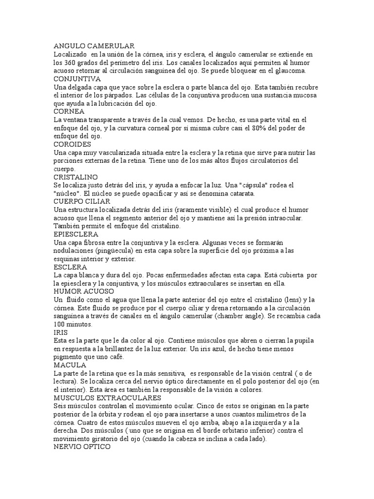 Angulo Camerular | PDF | Percepción visual | Ojo