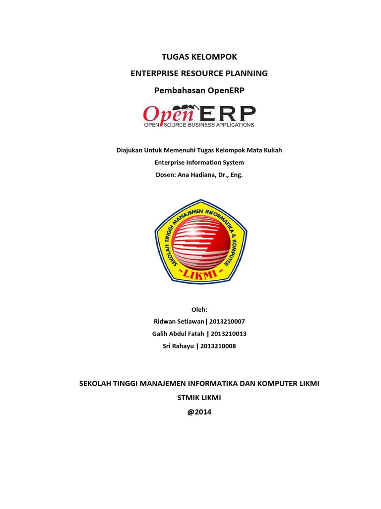 TUGAS KELOMPOK OpenERP | PDF
