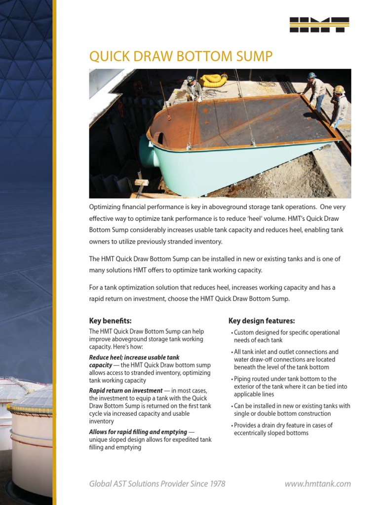 Quick Draw Bottom Sump | PDF | Tanks | Inventory