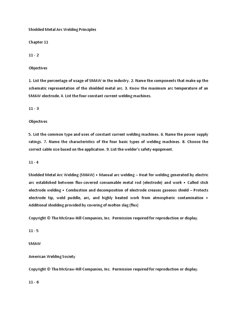 Shielded Metal Arc Welding Principles | PDF | Welding | Construction