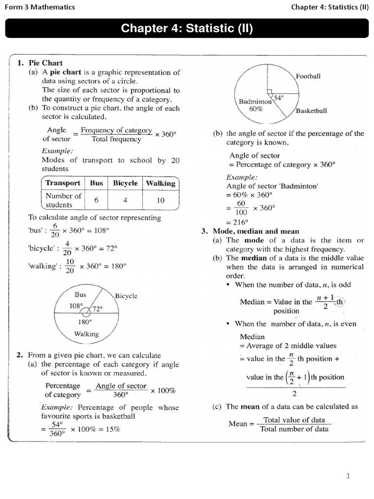 Chapter 4 Form 3 Math | PDF