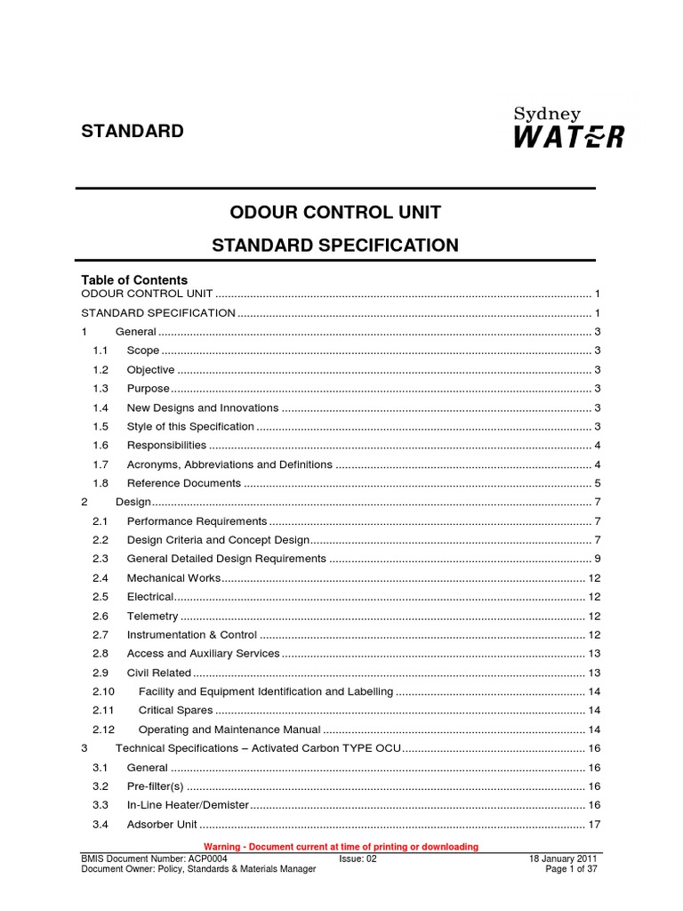 Odor Control Unit | PDF | Duct (Flow) | Fiberglass