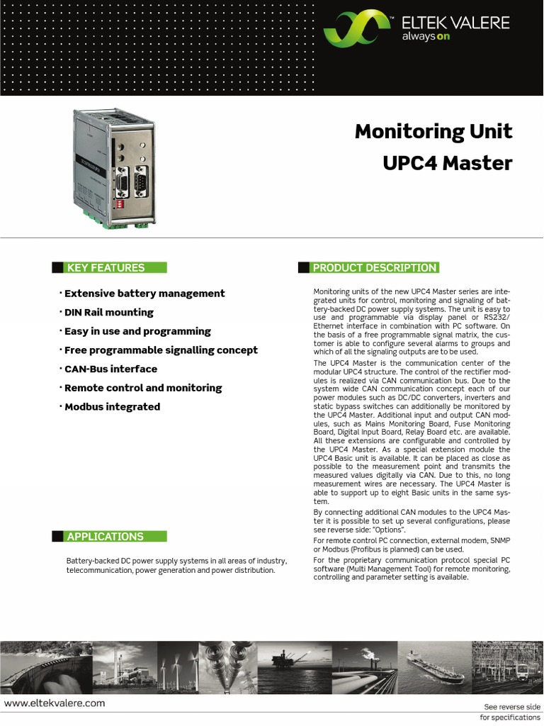 DS - UPC4 - Master Communication Module | PDF | Power Supply ...