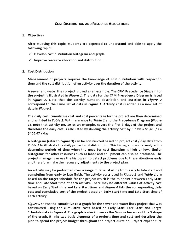 Cost Distribution Resource Allocations (1st Sem 2013-14) | PDF ...