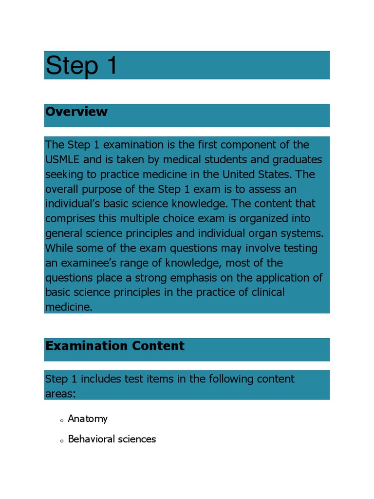 Step 1: Anatomy Behavioral Sciences | PDF | United States Medical ...