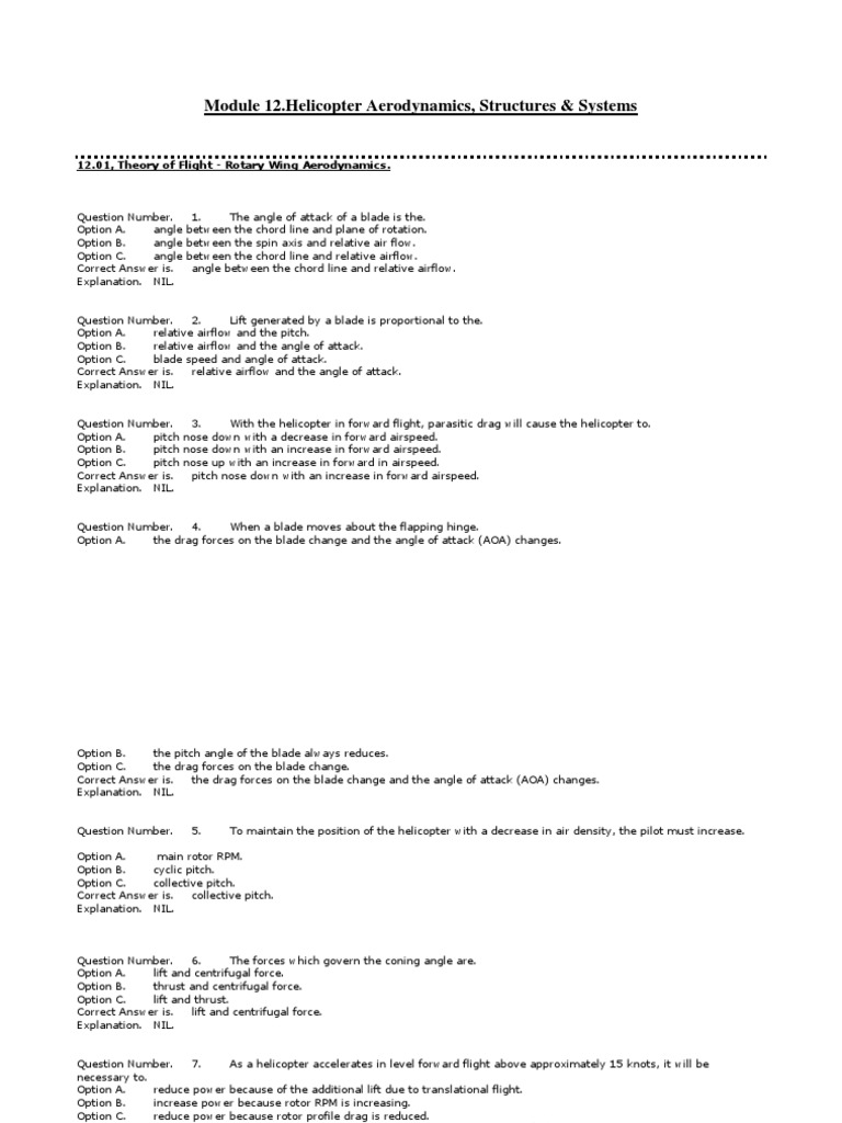 Module 12 New | PDF | Helicopter Rotor | Helicopter
