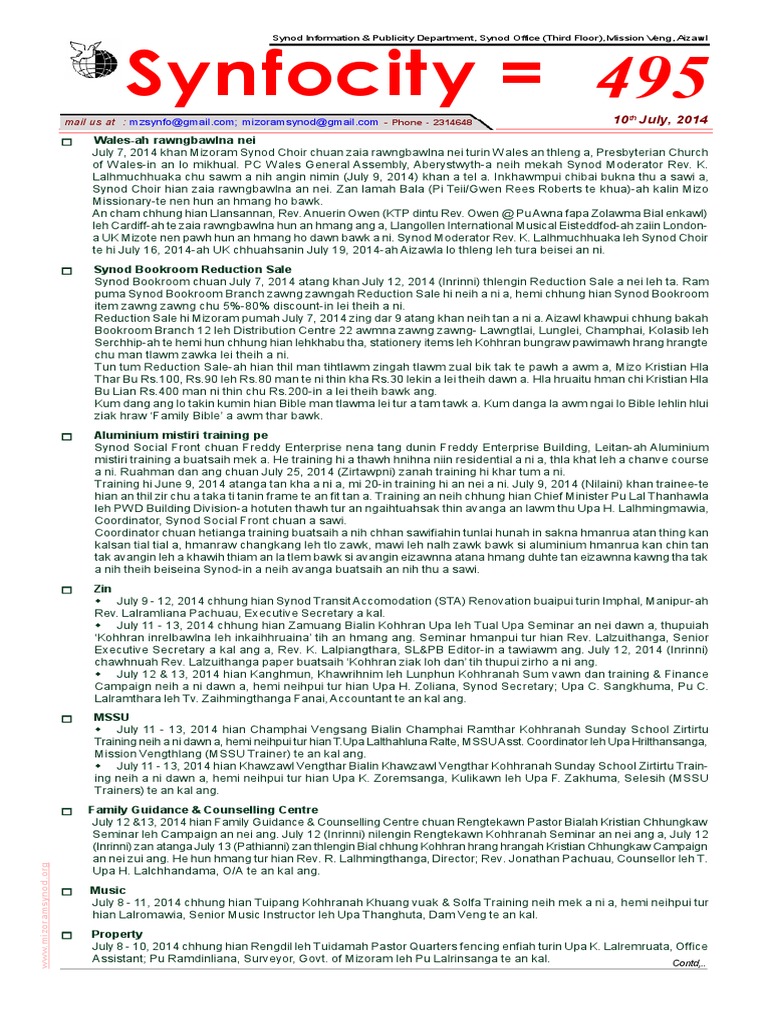 Synfocity 495 | PDF | Baptists | Religion And Belief