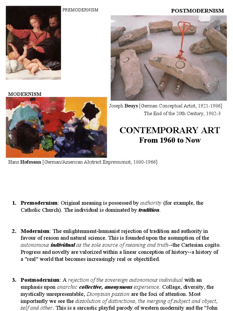 Modernism vs. Postmodernism in Art | PDF | Modernism | Art Movements