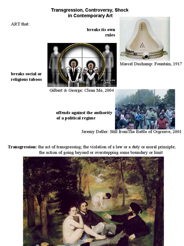 Transgression, Controversy and Shock in Contemporary Art | PDF ...