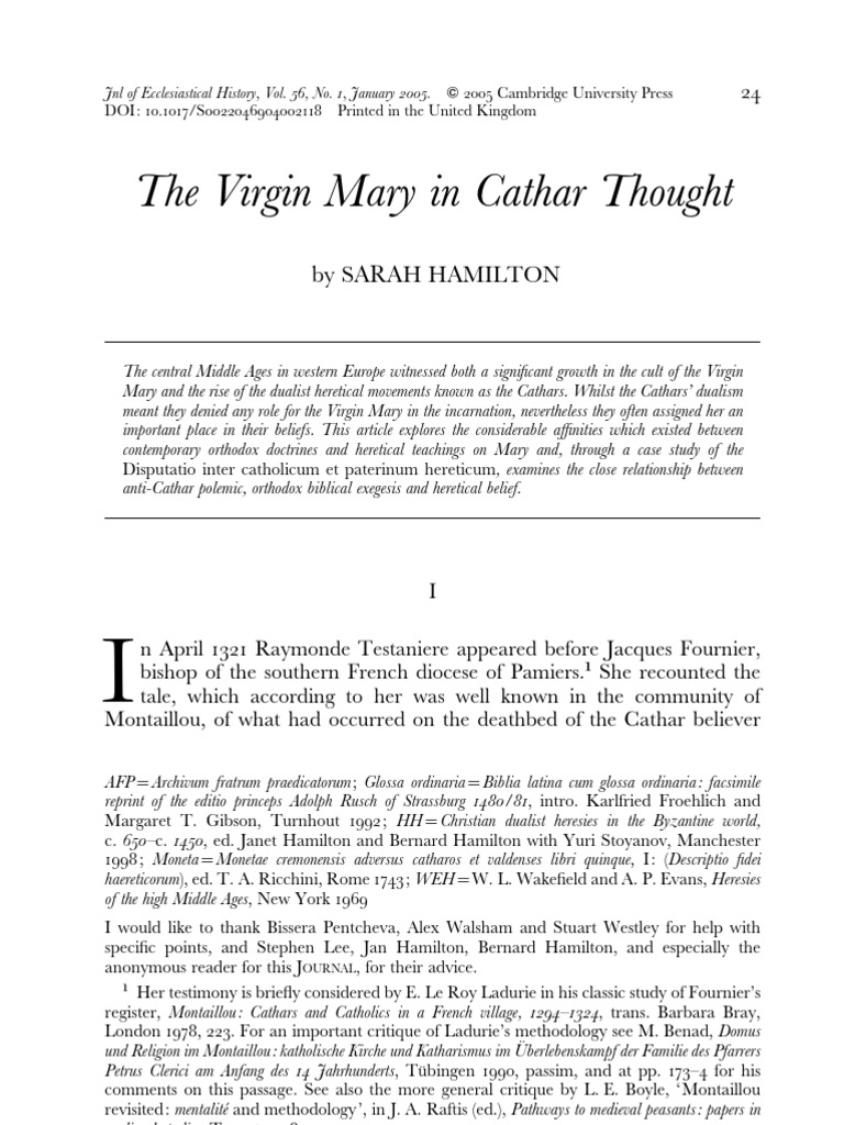 Virgin Mary Cathar Thought | Download Free PDF | Catharism | Mary ...