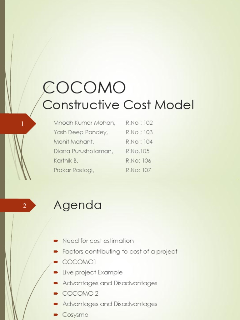 COCOMO model | Software Engineering | Computing