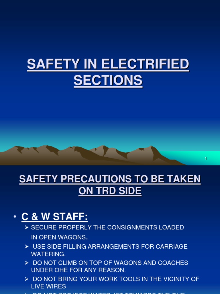 Safety Precautions Ppt | Rail Transport | Transport