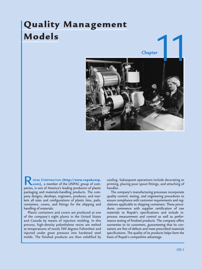 Quality Management Models | PDF | Normal Distribution | Quality (Business)