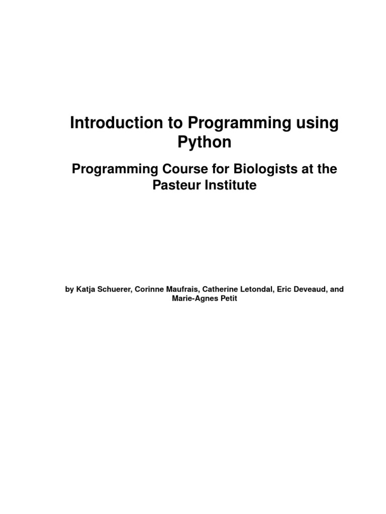 Introduction To Programming Using Python Pdf Parameter Computer