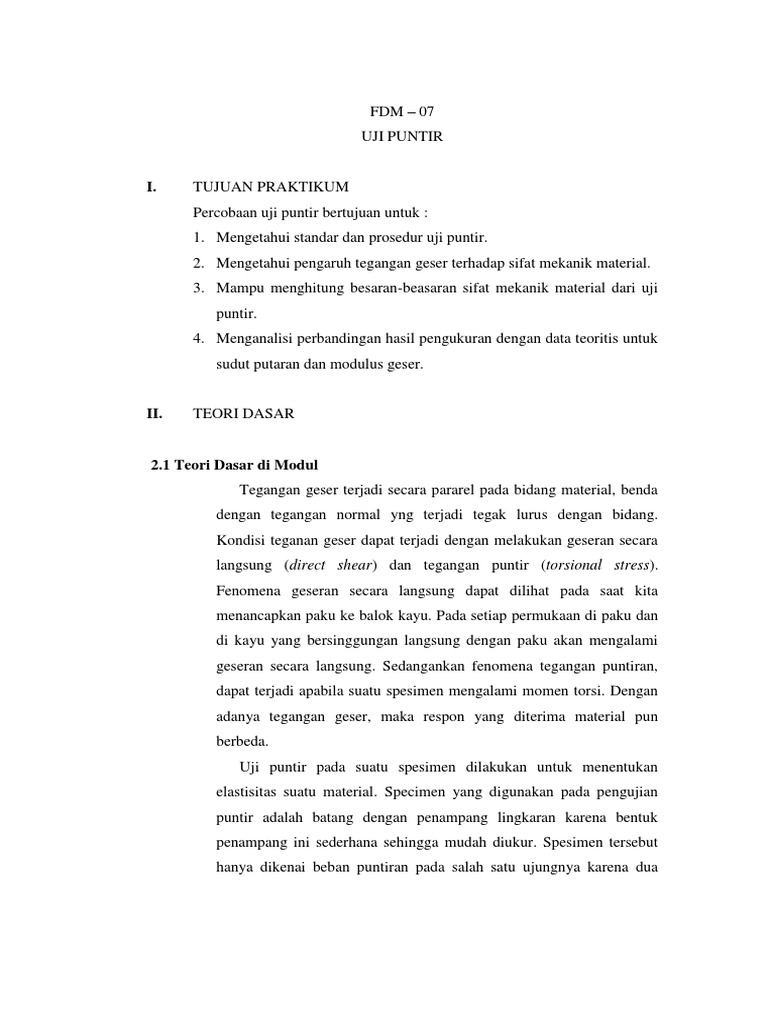 Laporan Puntir | PDF | Sains & Matematika | Teknologi & Rekayasa