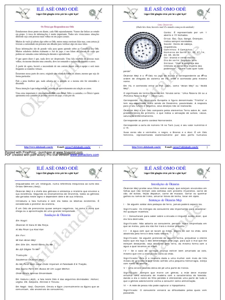 05_Odù 1 Okaran | Santeria | Humano