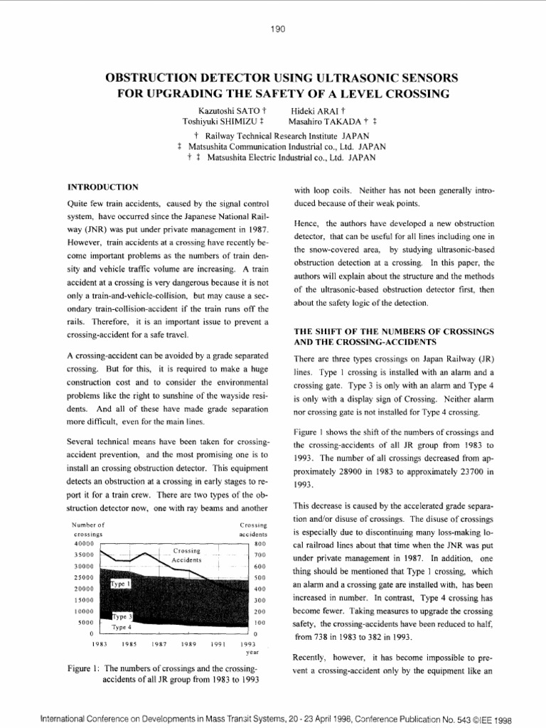 Obstruction Detector Using Ultrasonic Sensors For Upgrading The Safety ...