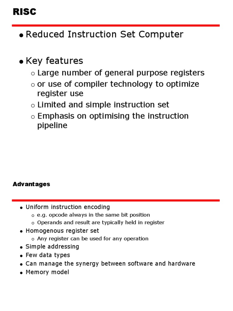 Risc Reduced Instruction Set Computer | PDF | Subroutine | Integrated Circuit