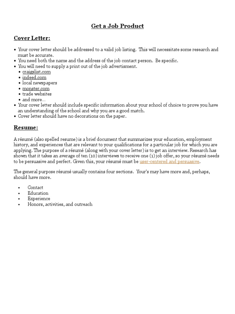 Get A Job | PDF | Résumé | Cognition