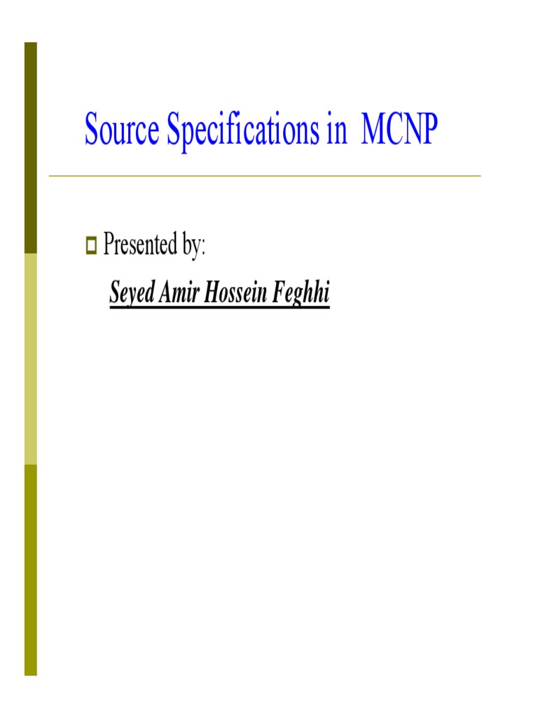 MCNP | PDF | Sphere | Radius