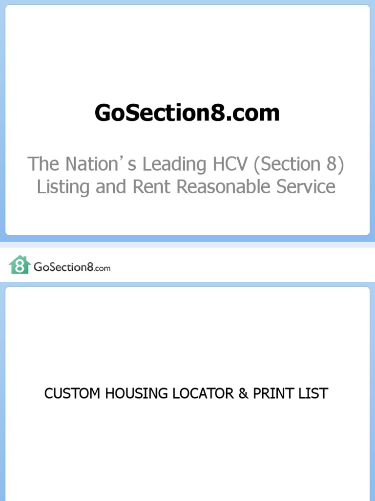 GoSection8: Custom Housing Locator | PDF