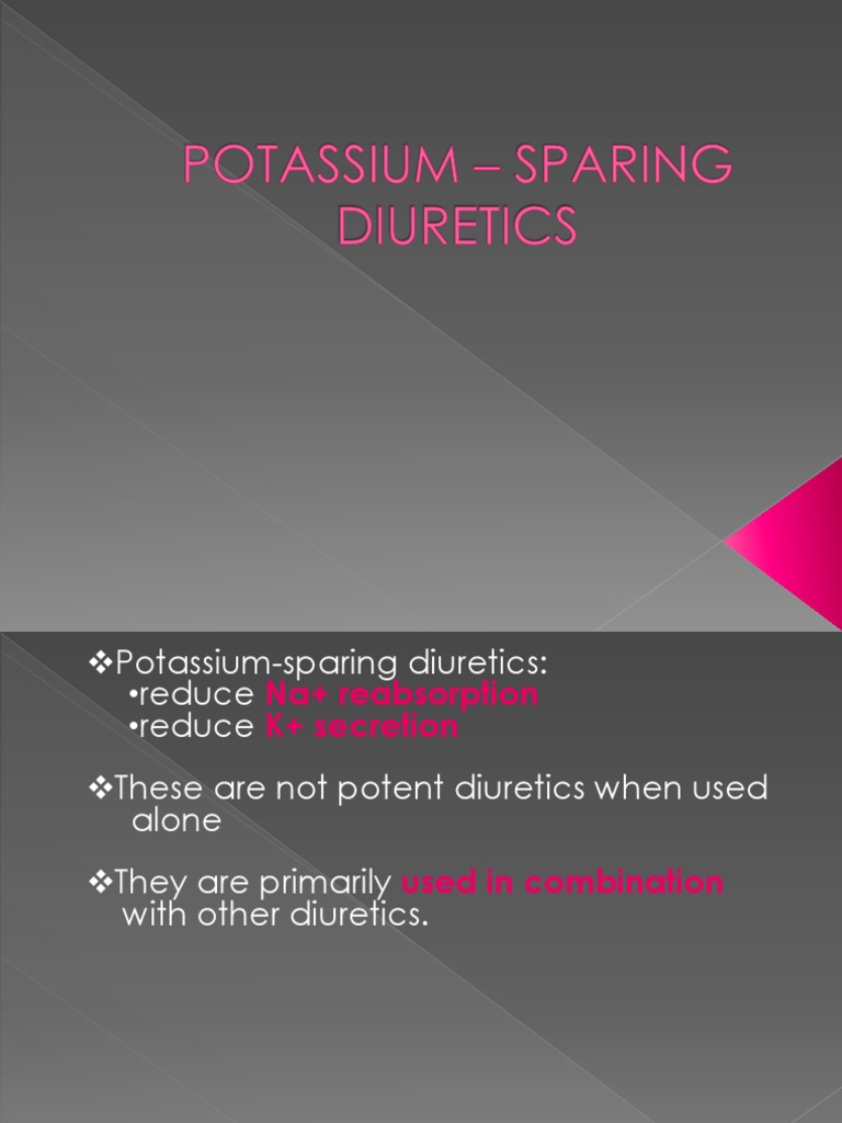 Potassium - Sparing Diuretics | PDF | Drugs | Pharmacology