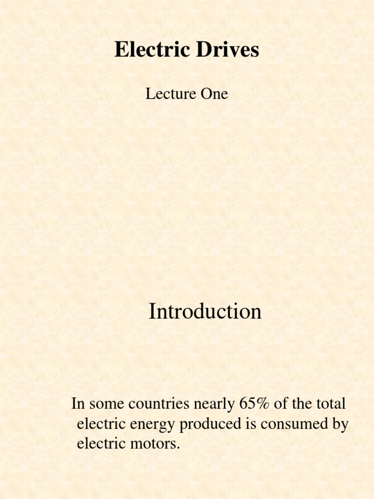 An Introduction to Electric Drives: Applications, Components, and ...