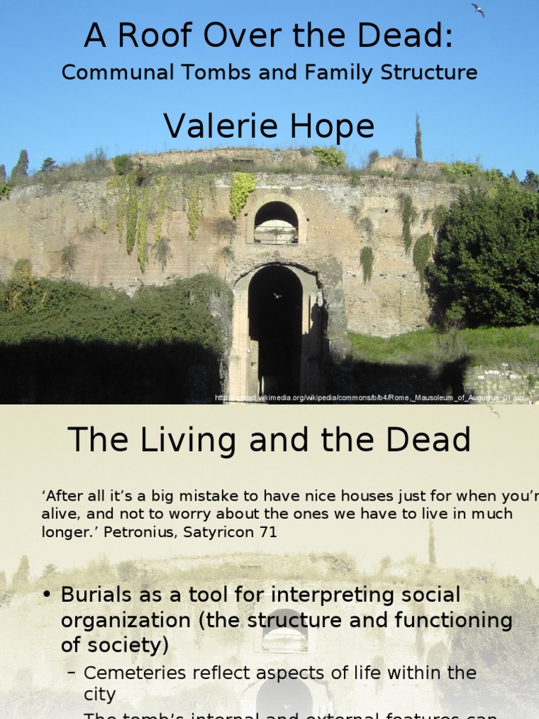 A Roof Over The Dead:: Communal Tombs and Family Structure | PDF ...