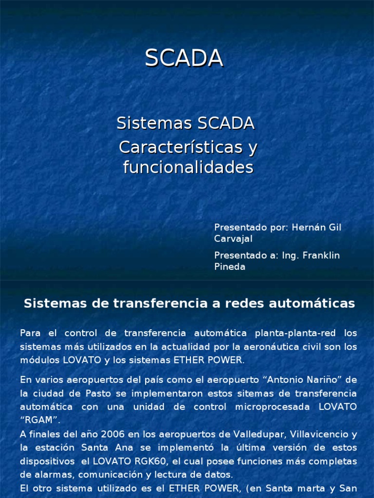 Ejemplo Sistema SCADA PDF | PDF | Scada | Internet
