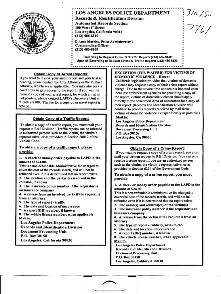 Cover | PDF | Los Angeles Police Department | Victimology