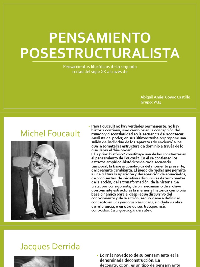Pensamiento Posestructuralista | PDF | Epistemología | Movimientos ...
