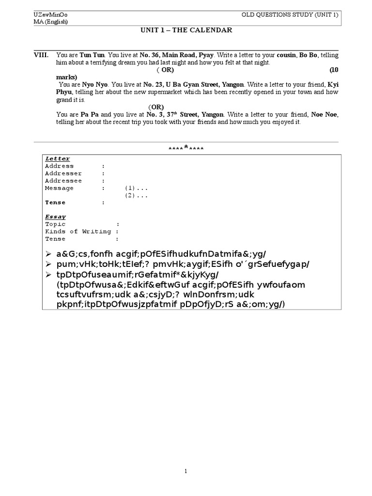 Old Questions Study | PDF | Language Arts & Discipline | Foreign ...