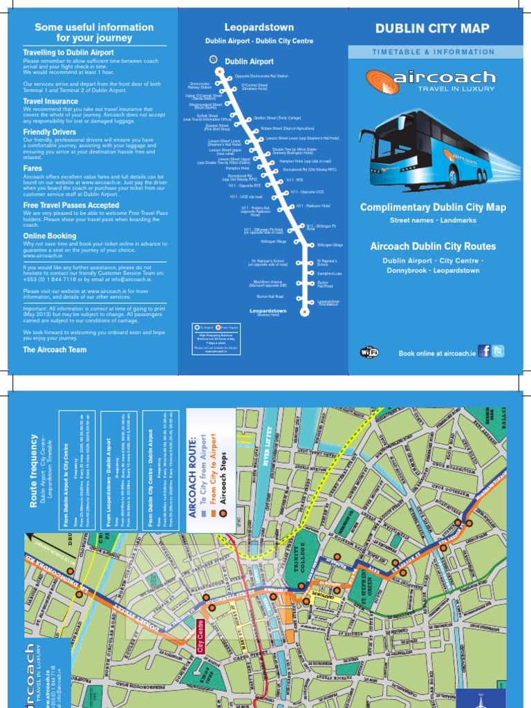 Dublin Aircoach Map | PDF | Ticket (Admission) | Dublin