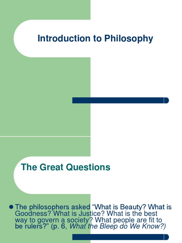 Introduction To Philosophy | PDF | Rationalism | Epistemology