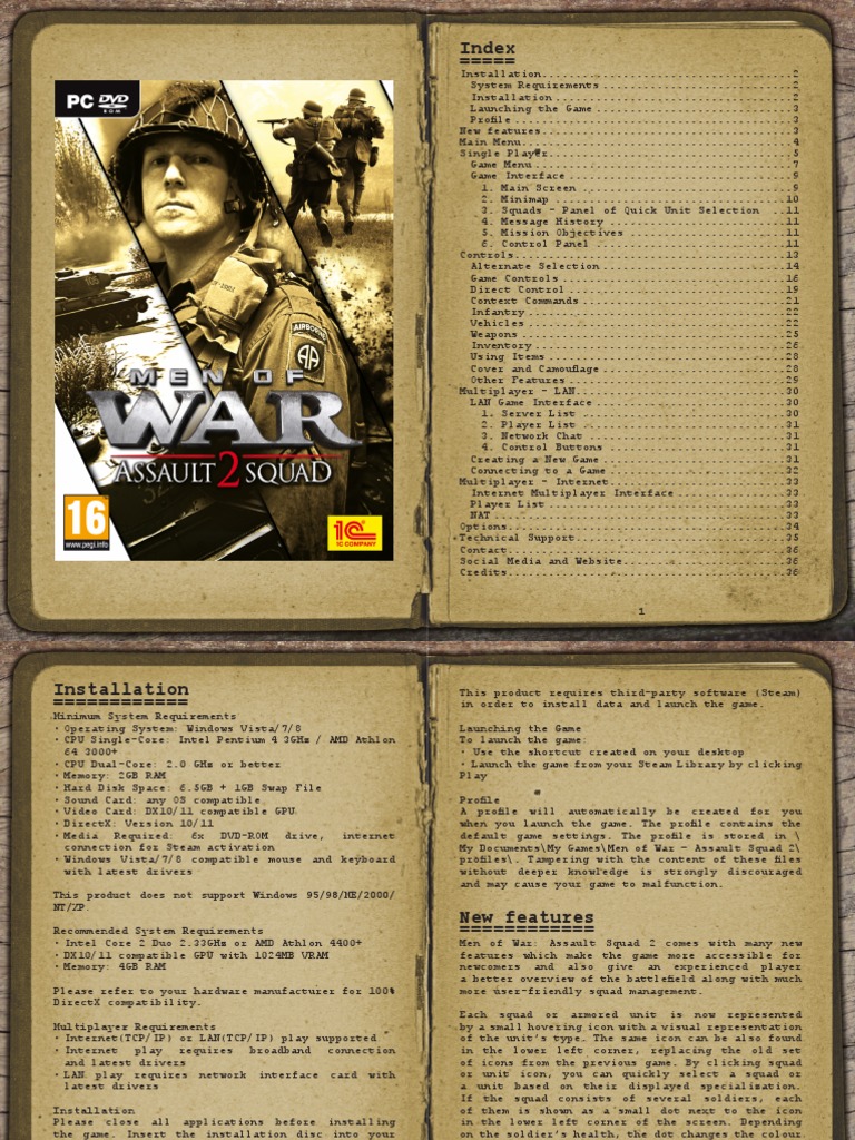 Men of War Assault Squad2 Manual VIEW | PDF | Infantry | Wars & Military