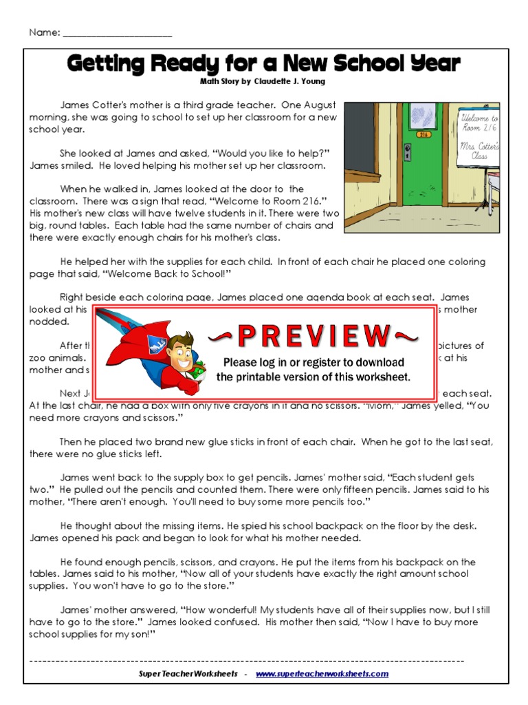 Math Story Class Set Up | PDF | Schools | Teachers