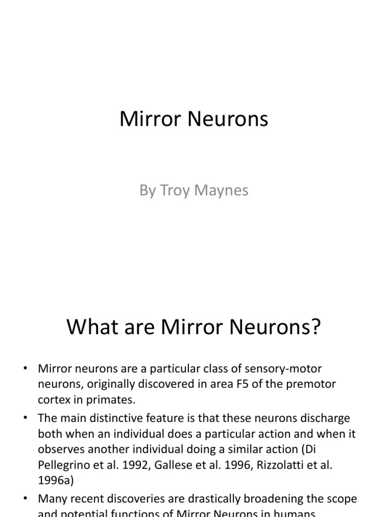 Functions of Mirror Neurons in Humans | PDF | Empathy | Mental Processes
