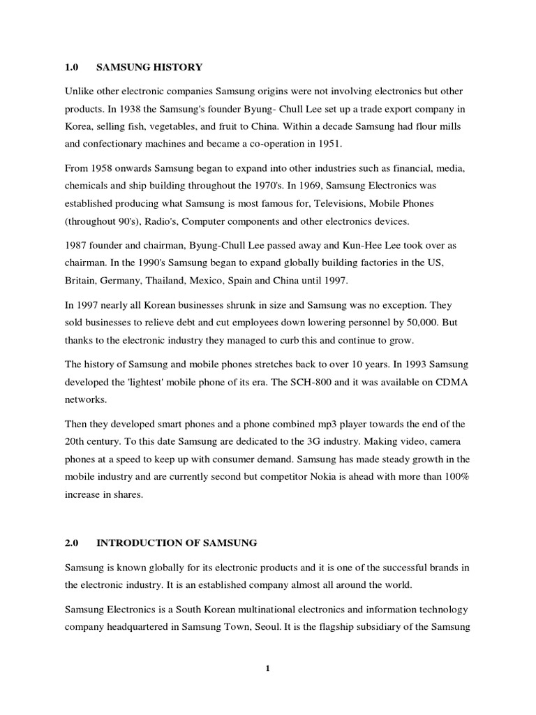 Samsung Assignment Marketing | PDF | Samsung | Samsung Electronics