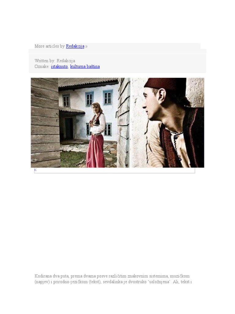 O Jeziku Sevdalinki | PDF