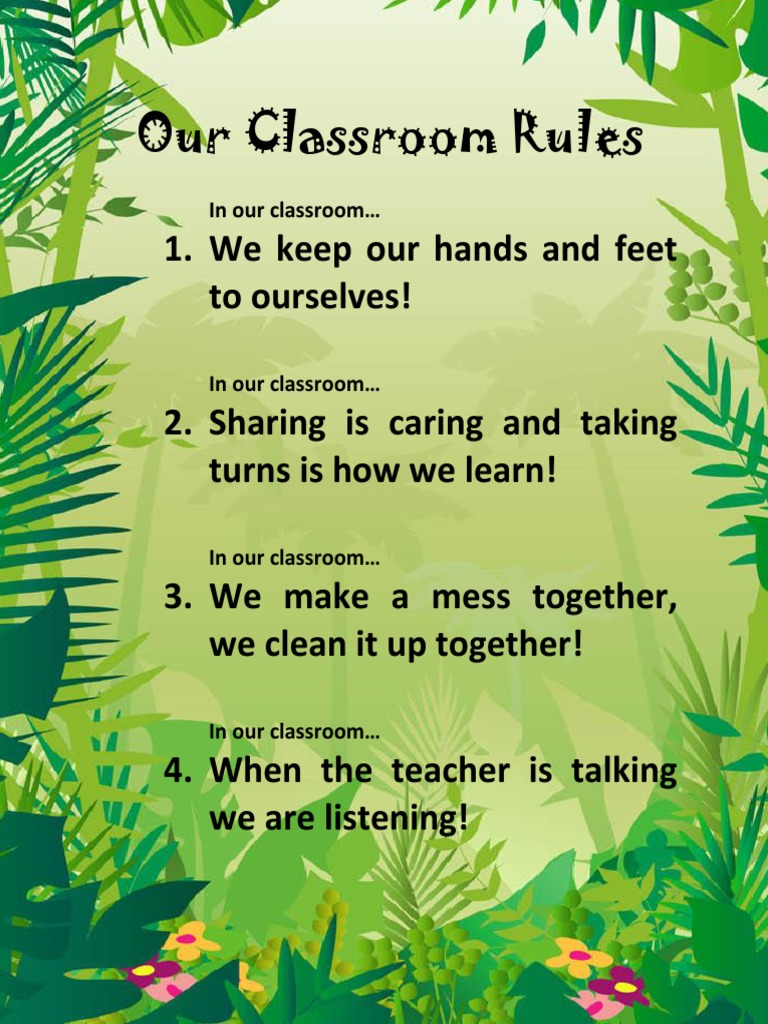 Our Classroom Rules | PDF | Language Arts & Discipline | Wellness