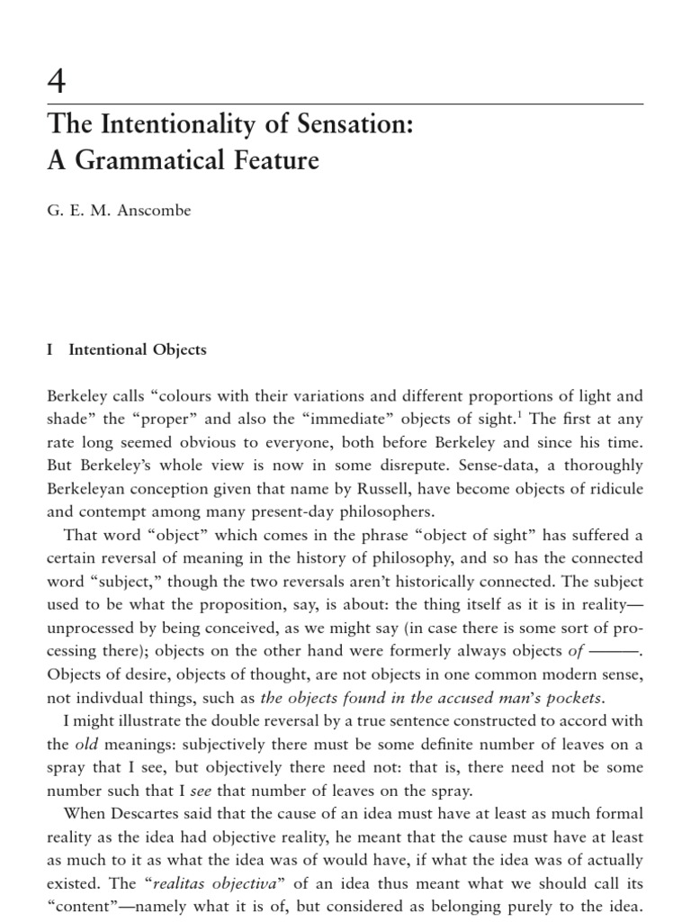 Philosophical Intentionality | PDF | Question | Idea