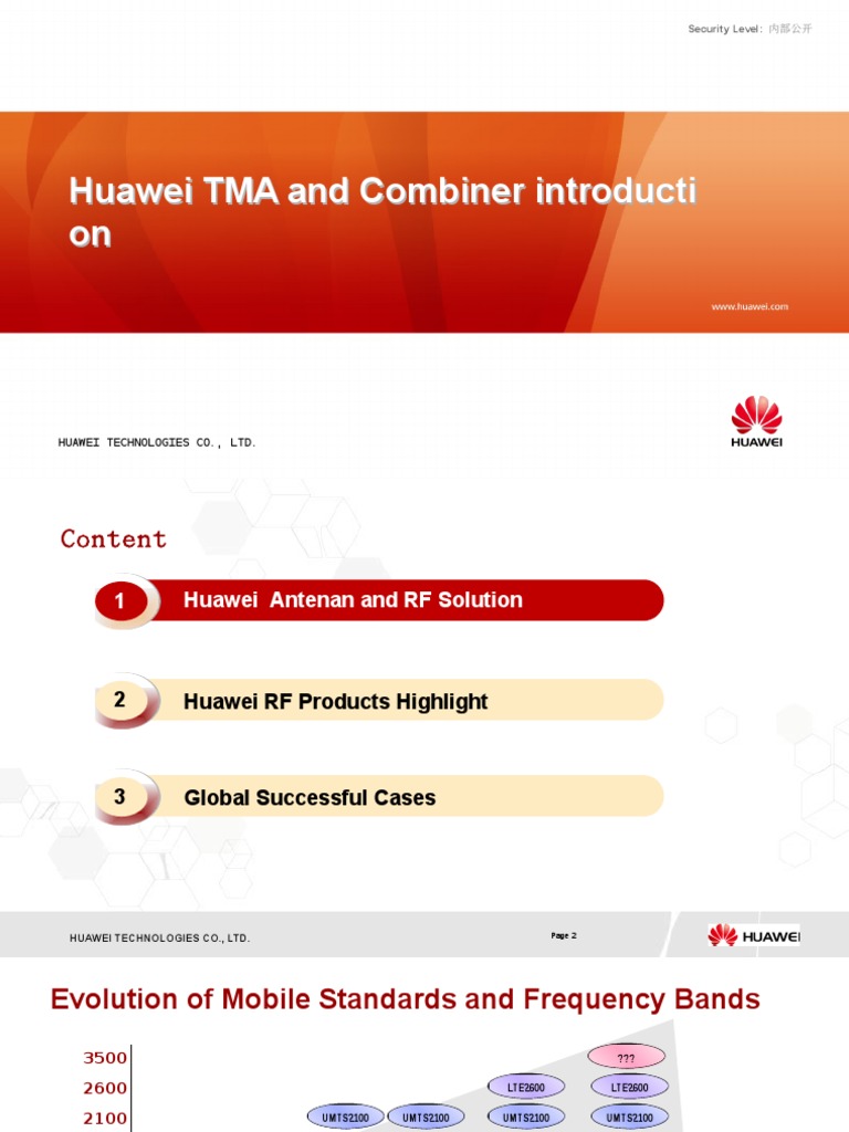 Huawei TMA and Combiner Introduction | PDF | Telecommunications | Wireless