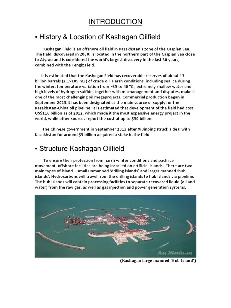 Kashagan Oilfield Overview and Challenges | PDF